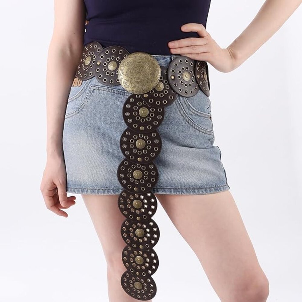 Cowboy Wide Disc Belt - Gem